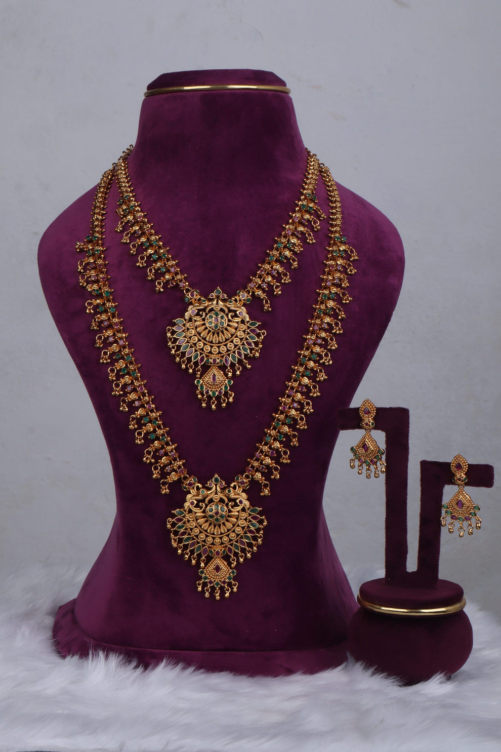 Gold Plated Muvvala Glam Set – Paanchajanya Jewels
