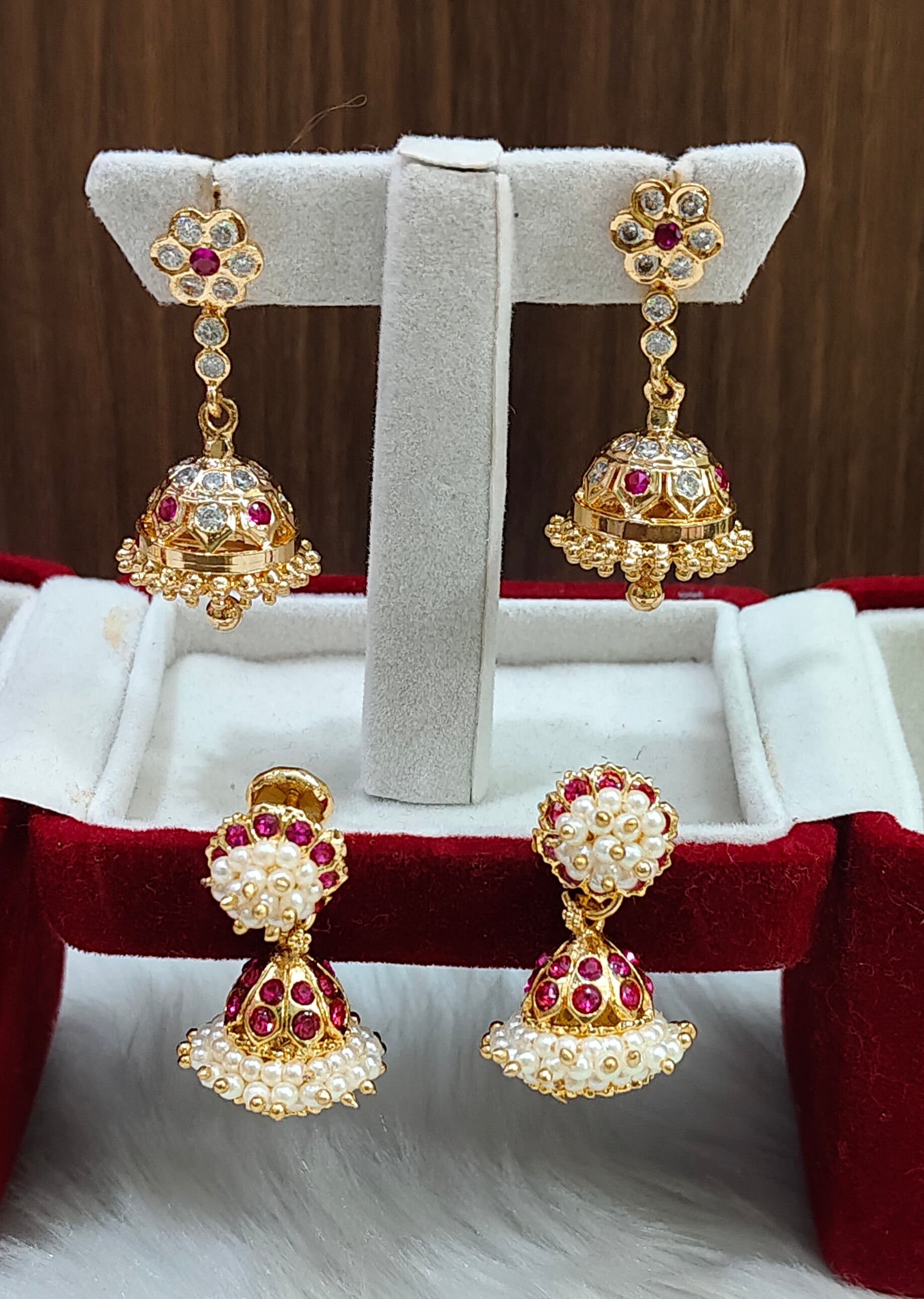 Pure panchaloham jumkas combo – Paanchajanya Jewels