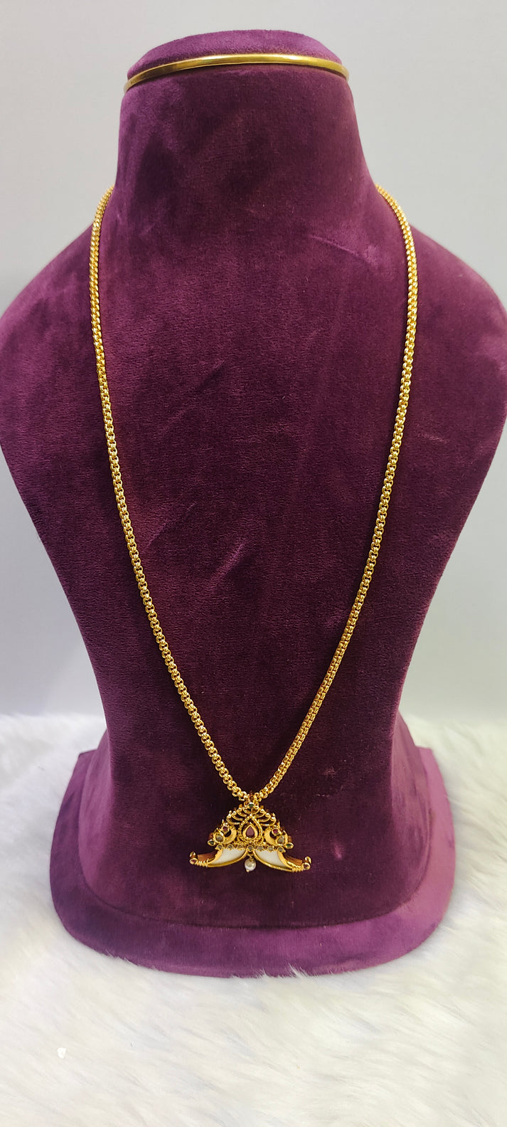 1 gram 26"length puli goru pendent chain – Paanchajanya Jewels